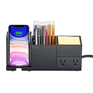 Bostitch Konnect Qi Certified Wireless Charging Desk Accessory Kit with Pencil Cups