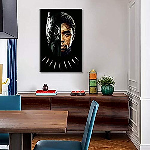 TUMOVO Wall Art Wall Decor for Bedroom Black and White Hero Bathroom Wall Art, Home Decor for Bedroom Canvas Wall Art, Single Panel Wall Art Decor Stretched and Framed Ready to Hang(12" Wx18 H)