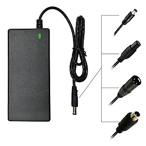 42V 2A Charger 5 Plugs for 36V Lithium Battery Charger, Pack DC 5.5 * 2.1 /DC 5.5 * 2.5mm/ 8mm 3 Prong/ 8mm RCA/ 3-Pin Male XLR Connector