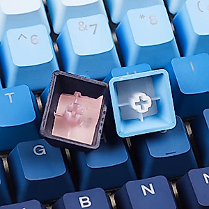 YMDK 108 122 Double Shot Backlit Moonrise Keycaps PBT Shine Through OEM Profile Keycap for MX Mechaniccal Keyboard 61 68 84 87 104