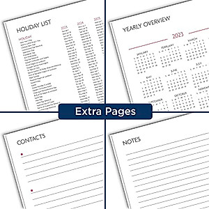 AT-A-GLANCE 2023-2025 Pocket Calendar, 2 Year, Monthly Academic Planner, 3-1/2" x 6", Pocket Size, BADGE Floral (1664F-021A)