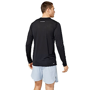 New Balance Men's Accelerate Long Sleeve 22, Black, Large