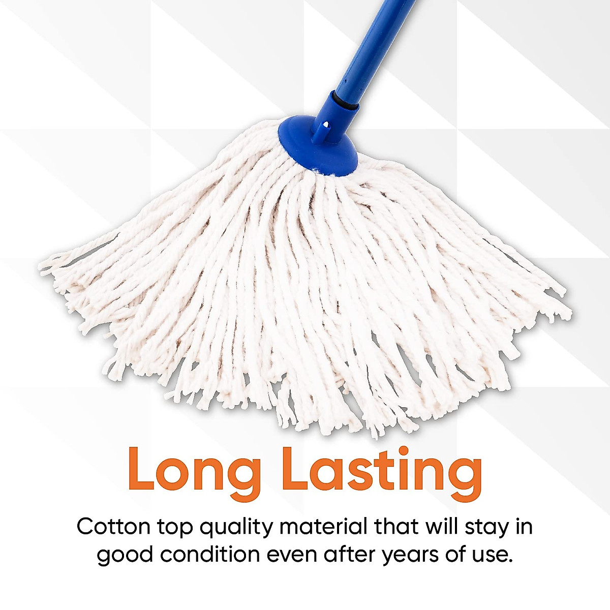 Superio String Mop Replacement, Cotton Mop Head, Refill for Cotton String Mop for Hardwood Floor Cleaning Self Wringing Mop for Home, Kitchen, Bath Heavy Duty Mop Commercial/Industrial, 10” Strings