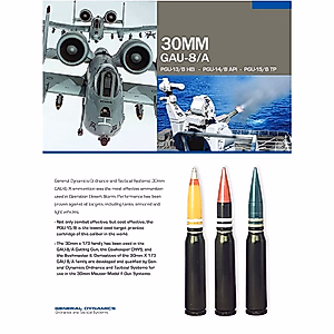 General Dynamics APFSDS-T Model Round with Real 30mm Shell Casing, 30mm Round
