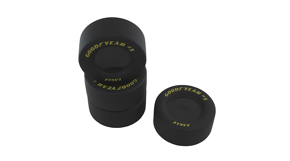 Goodyear NASCAR Tire Coaster 4-Pack - Perfect Gift for Racing Fans