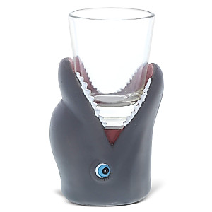 CoTa Global Gray Dolphin Shaped Shot Glass, Cool & Funny Whiskey Tequila & Alcohol Drinking Glass Dolphin For Shots, Dolphin Gift For Men & Women 2.50" x 4" 1.5 Oz