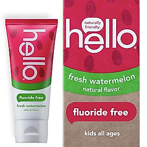 hello Kids Natural Watermelon Fluoride Free Toothpaste, Vegan & SLS Free