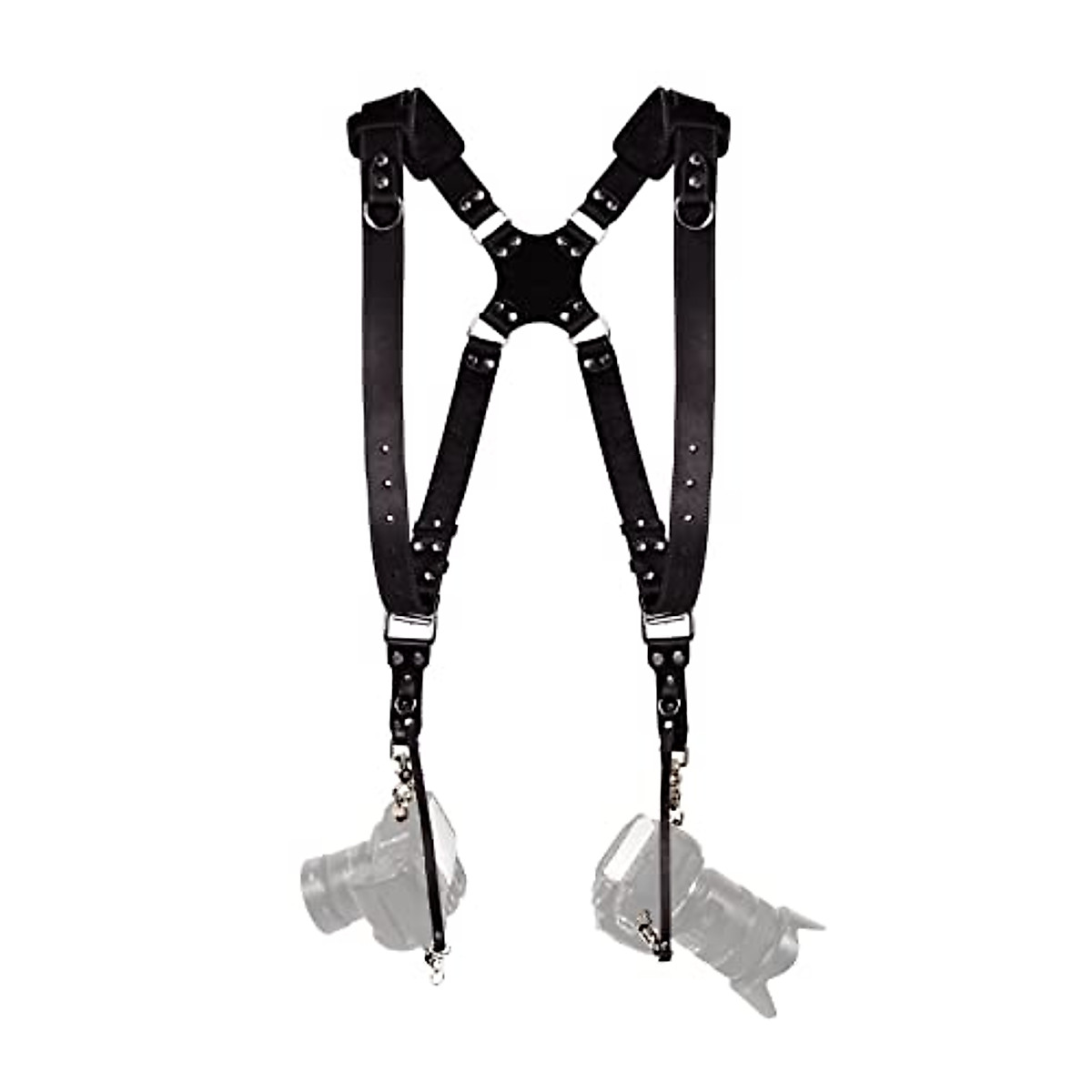 Camera Accessories Dual Harness Two Cameras -Shoulder Leather Strap - Multi Gear Double Camera Accessories DSLR/SLR ProInStyle strap by Coiro