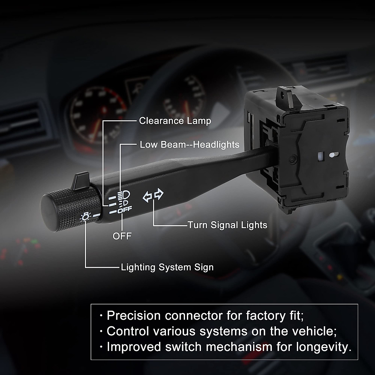 X AUTOHAUX Turn Signal Switch Headlamp Dimmer Multifunction Combination Switch for Nissan Pickup 1986-1991 1993 Replaces 25540D4500 25540-D4500