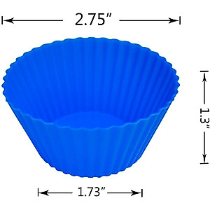 DEVIN0705 Silicone Cupcake Baking Cups 30 pcs, Heavy Duty Silicone Baking Cups, Reusable & Non-stick Muffin Cupcake Liners Holders Set for Party Halloween Christmas Bakery Molds Supplies