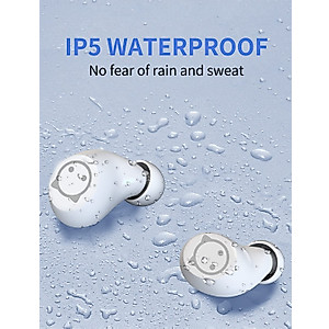 AMAFACE Wireless Earbuds, Wireless Earphones with Microphone, Cartoon Earset with Charging case 32H Playtime,Waterproof,HiFi Stereo in Ear Headphone for Kids Adult