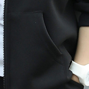 Hansber Kids Boys 2 Piece Tracksuit Sweatsuit Sports Suit Long Sleeve Pullover Jacket with Jogger Pants Set Black 7-8