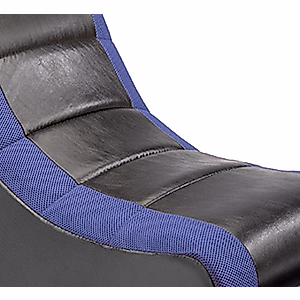 THE CREW FURNITURE Classic Video Rocker Gaming Chair, Kids and Teens, Black/Blue
