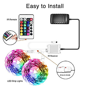 dalattin Led Lights 100ft WiFi Led Light Strip for Bedroom Work with Alexa Google Assistant Smart APP Control RGB Color Changing Music Sync (2 Rolls of 50ft)…