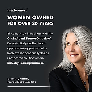 madesmart Stackable 2-Tier Organizer, Multi-Purpose Slide-Out Storage with Extra Set of Legs, Handles and Dividers for Home and Bath, BPA Free, Frost