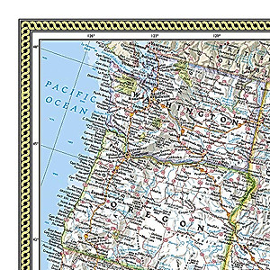 National Geographic United States Wall Map - Classic - Laminated (Poster Size: 36 x 24 in) (National Geographic Reference Map)