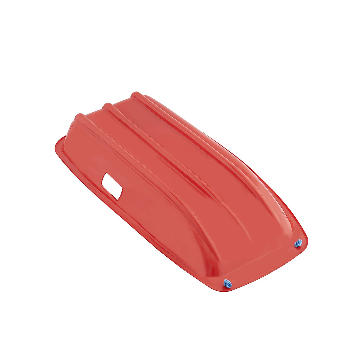 Superio Toboggan Snow Sleds for Kids and Adults, 35" Long (2 Pack) Plastic Sled with 2 Handles and a Pull Rope, Winter Snow Fun(Red and Blue)