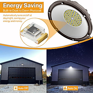 DEMILARE Barn Light 50W, IP65 Dusk to Dawn Outdoor Lighting with Photocell, ETL Certified 5000K, 5500LM Outdoor Lights for Yard Garage