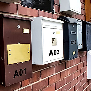 8 Sheets Self Adhesive Vinyl Letters Numbers Kit, Mailbox Numbers Sticker for Mailbox, Signs, Window, Door, Cars, Trucks, Home, Business(2 Inch,Black)