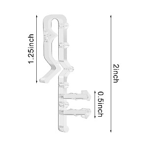 YuShun Plastic Valance Clips 20Pcs,Hidden Faux Wood Blind Valance Clips 2 inch for Vertical Blinds