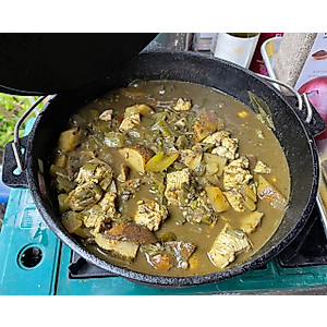 King Kooker 16 Qt. Seasoned Cast Iron Dutch Oven with Cast Iron Lid, Black (CI16SA)