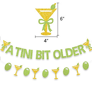 Gankbite Martini Bachelorette Party Decoration A Tini Bit Older Banner Birthday Bridal Shower Theme Garland