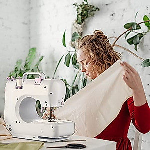 DONYER POWER Electric Sewing Machine Portable Mini with 12 Built-in Stitches, 2 Speeds Double Thread, Embroidery,Foot Pedal