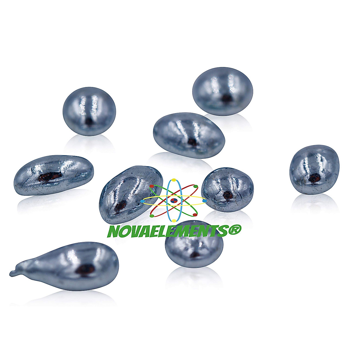 Gallium Metal Element 31 Sample 99.995% Pure 5 Grams Shiny pellets in Labeled Glass Vial