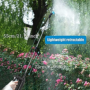 Electric Plant Sprayer, 1.35 Gallon/5L Battery Powered Sprayer with USB Rechargeable Handle, Potable Garden Sprayer with Telescopic Wand, Plant Sprayer for Yard Lawn Weeds Plants (Blue)