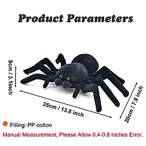 HWD Soft Spider Doll, Cute Stuffed Animals Dolls Plush Pranks Stuff Toys, Gifts for Kids, Toddler, Birthday, Halloween, Christmas (Small:7.8in x 11.8in)