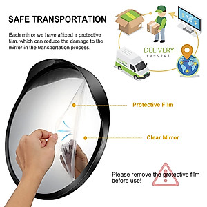Convex Blindspot Mirror for Driveway Garage Park Assistant, 12 inch Adjustable Wide Angle View Curved Security Blind Spot Mirror by Angooni(Support Indoor and Outdoor)