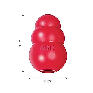 KONG - Classic Dog Toy, Durable Natural Rubber- Fun to Chew, Chase and Fetch - for Medium Dogs