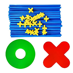 RAINBOW TOYFROG Jumbo Tic Tac Toe Game Set, Large Indoor Outdoor Games, Backyard Games for Kids and Adults, Outdoor Play Yard Games with Carry Bag for Family and Party