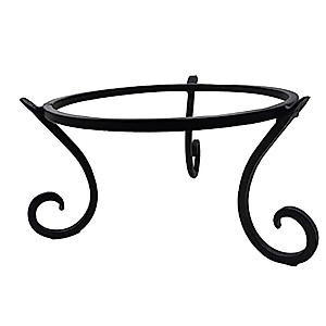 Missmore Indoor/Outdoor Garden Metal Gazing Globe Display Stand, Black Iron Gazing Ball Stand for 10 or 12 Inch Crystal Ball, Glass Ball , 5-inch Tall