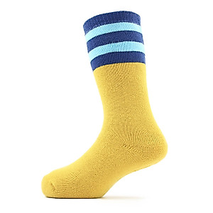 HowJoJo Boys Thick Fleece Socks Kids Winter Warm Thermal Crew Seamless Socks 5 Pack 5T/6T/7T/8T