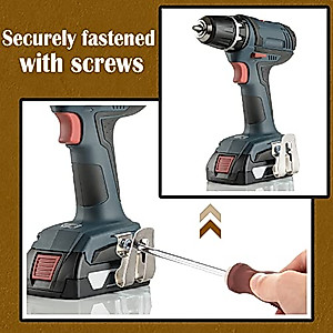 Replacement Belt Clip Hooks Stainless Steel Driver Belt Clip Drill Clip Hook Tool with Screws Power Tool Parts (4 Pieces)