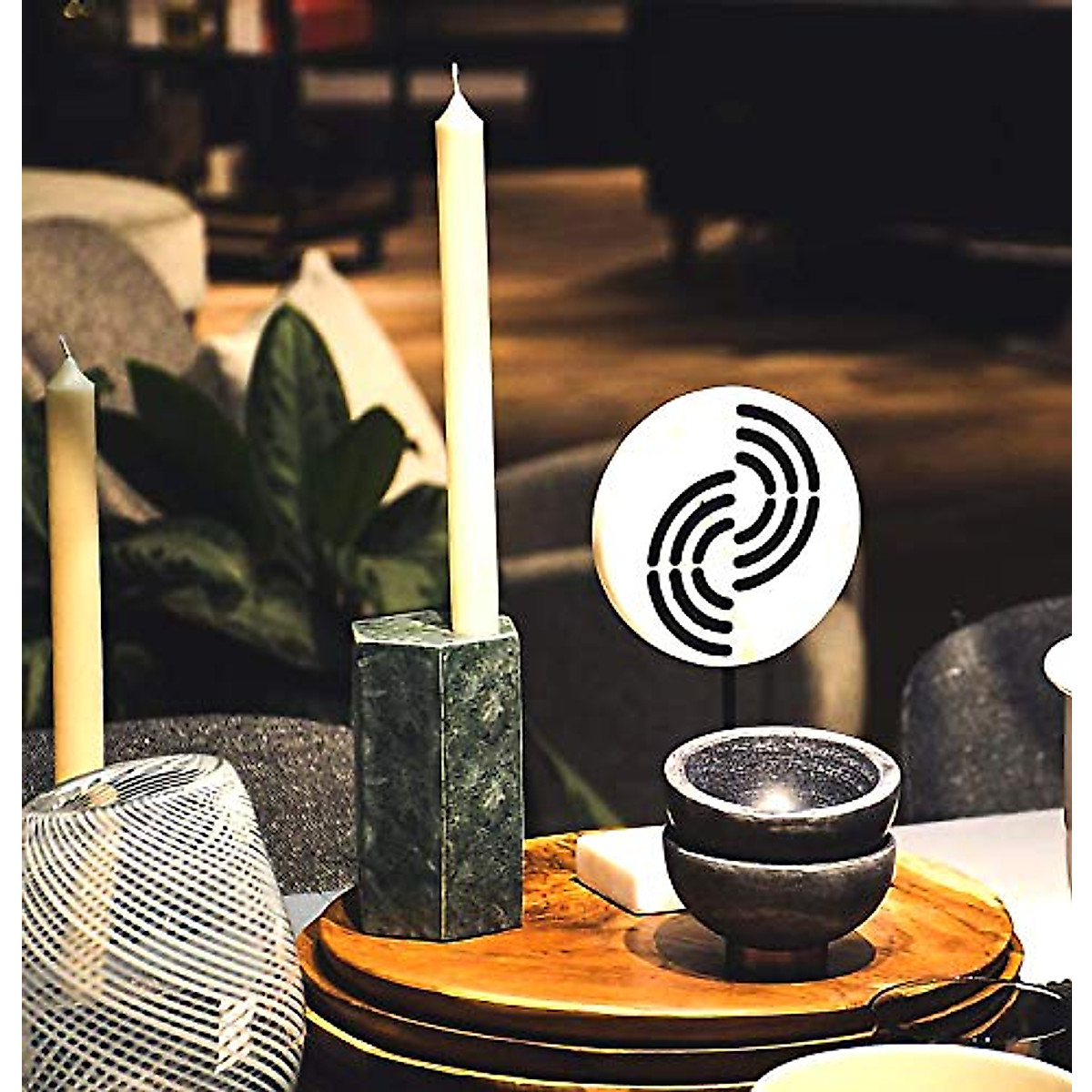 Hyoola 10 Inch Dinner Candles - 12 Pack - Wool White Tall Candles - Unscented Rustic Candles - Long Burning Candle Sticks