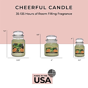 A Cheerful Giver - Sage & Citrus Scented Glass Jar Candle (24 oz) with Lid & True to Life Fragrance Made in USA