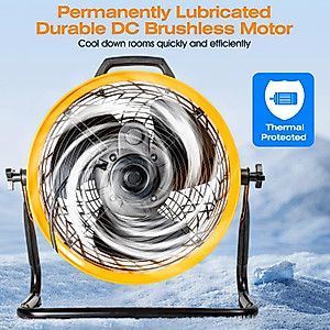 iLiving 16 in. Low Noise Turbo Fan 2687 CFM 3-Speed Portable Air Circulator for Shop, Office, Greenhouse, Home and Warehouse