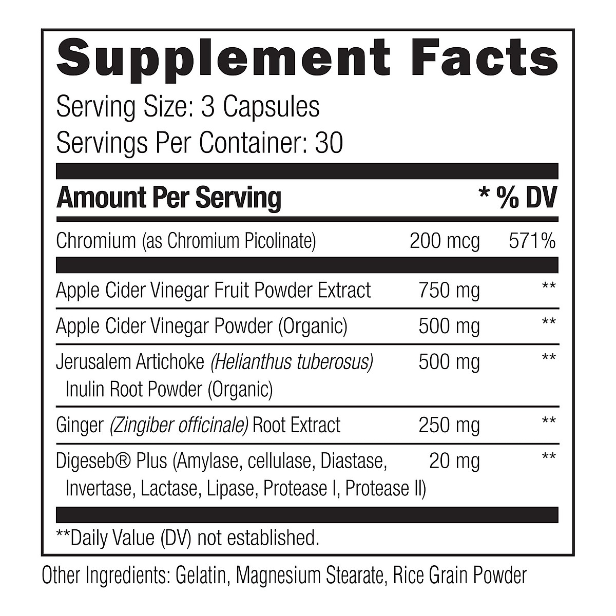 UMZU zuACV Prebiotics Supplement | Apple Cider Vinegar Prebiotic Blend Supports Digestion, Gut Health & Immunity | Relieves Occasional Bloating w/No Vinegar Taste (30 Day Supply | 90 Capsules)