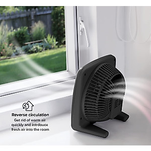 Air Monster 7 Inch 2 Speed Compact Desktop Table Top Personal Box Fan, Space Saver, High Performance, Turbo Force, Fully Assembled, Matte Black