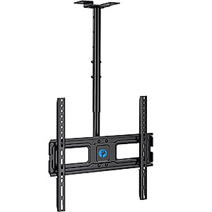 Pipishell Ceiling TV Mount for Most 26-55 Inch LCD LED OLED QLED 4K TVs, Hanging TV Monitor Ceiling Mount Bracket Height Adjustable Tilt Swivel Holds up to 60lbs Max VESA 400X400mm