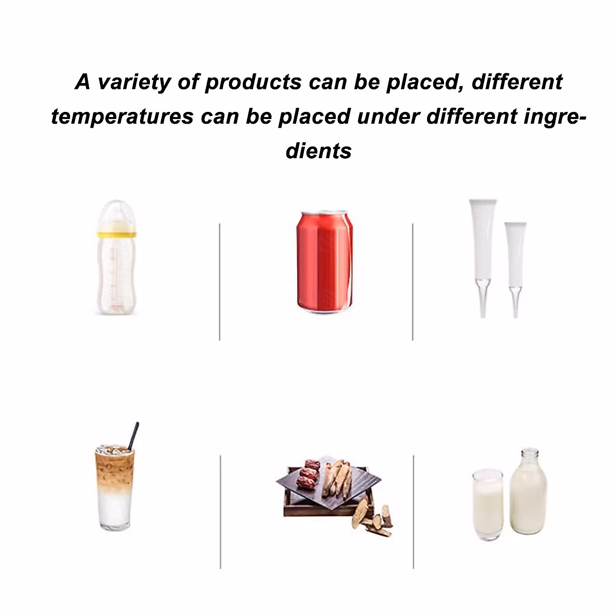 8 Liters Mini Refrigerator, Portable Beverage Refrigerators, Freestanding Car Fridge with LED Light and Mirror for Skincare, Medications, Beverage, Home Dormitory and Travel