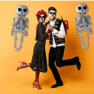 2-pack 52-inch Skull Balloon, Helium Foil Balloon For Halloween Party Decoration Supplies, Nightmare Before Christmas Balloons