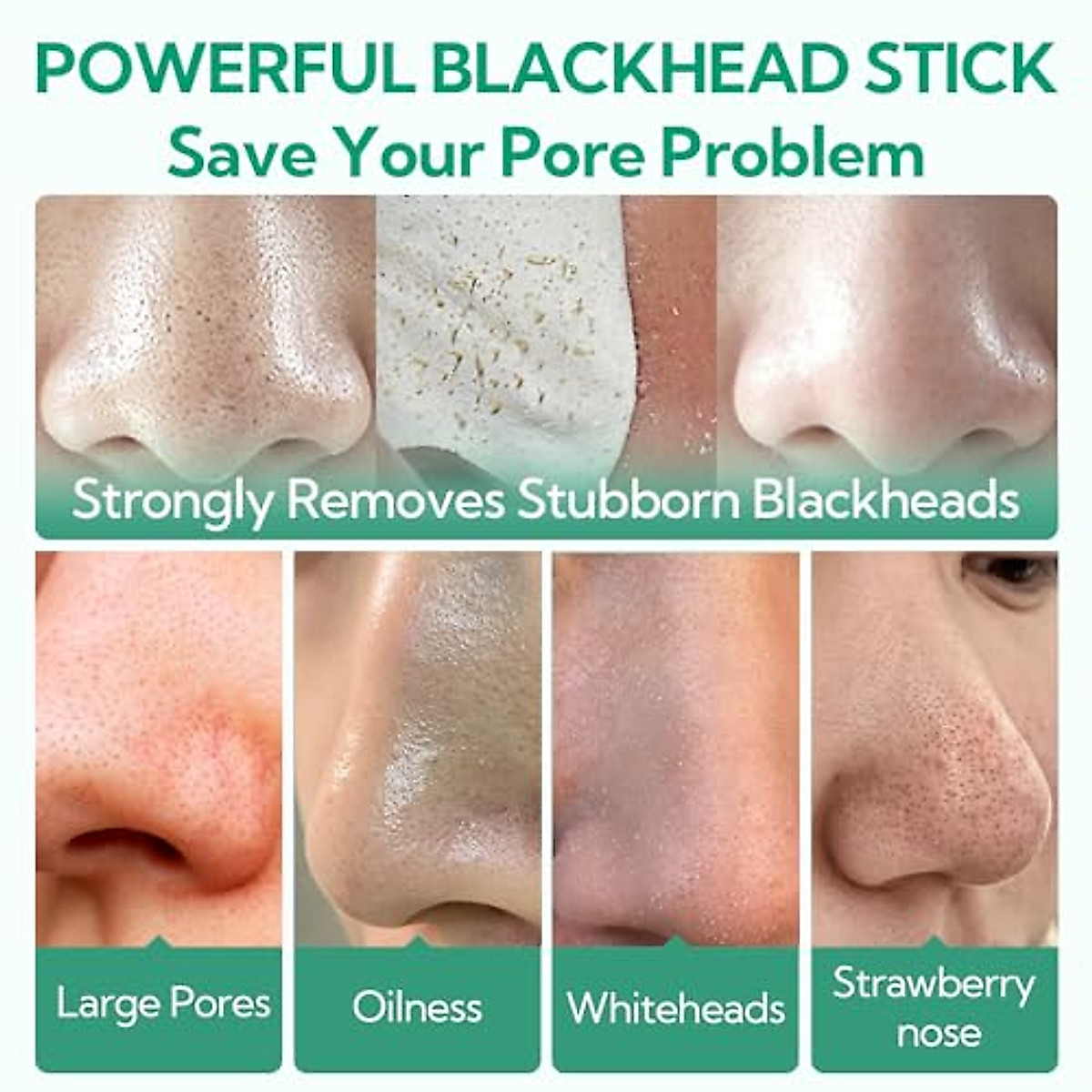 BREYLEE Blackhead Remover Mask, Tea Tree Oil Nose Pore Strips +100 papers, Puntos Negros, Peel Off Mask for Nose and Face, Pore Cleanser Purifying, Brush Desigh