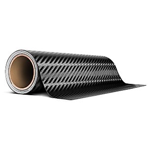 VViViD Black Carbon Fiber Air-Release Adhesive Vinyl Tape Roll (8 Inch x 20ft)