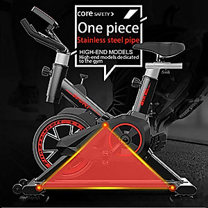 Exercise Bike Resistance and Height Adjustable Indoor Cycling Bike Stationary with LCD Digital Monitor and Phone Holder, Professional Exercise Sport Bike for Home Cardio Gym Workout (Black 2)