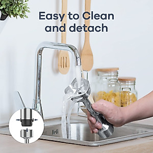 Ganiza Immersion Blender 7 in 1 Hand Blender 800W Heavy Duty Motor, 15 Speed and Turbo Mode Handheld Blender Stainless Steel Sitck Blender With 1500ml Food Processor and Other 6 Pieces