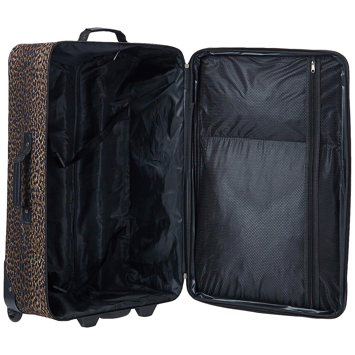 Rockland Jungle Softside Upright Luggage Set, Leopard, 4-Piece (14/19/24/28)