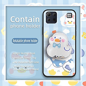 Protective TPU Lulumi Phone Case for LG K92 5G/Q92, Back Cover Drift Sand Silicone Durable Cartoon Anti-Knock Foothold Cute Shockproof Anti-dust Cartoon Dirt-Resistant Waterproof Kickstand, 7